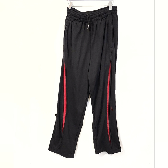 Jordan | Pants | Air Jordan Track Pants Men L Black And Red Ankle Zip ...